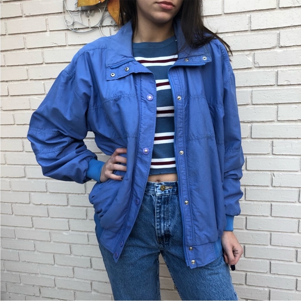 Cb Sports Vintage Blue 80’s Bomber Jacket. Size Large… - Gem
